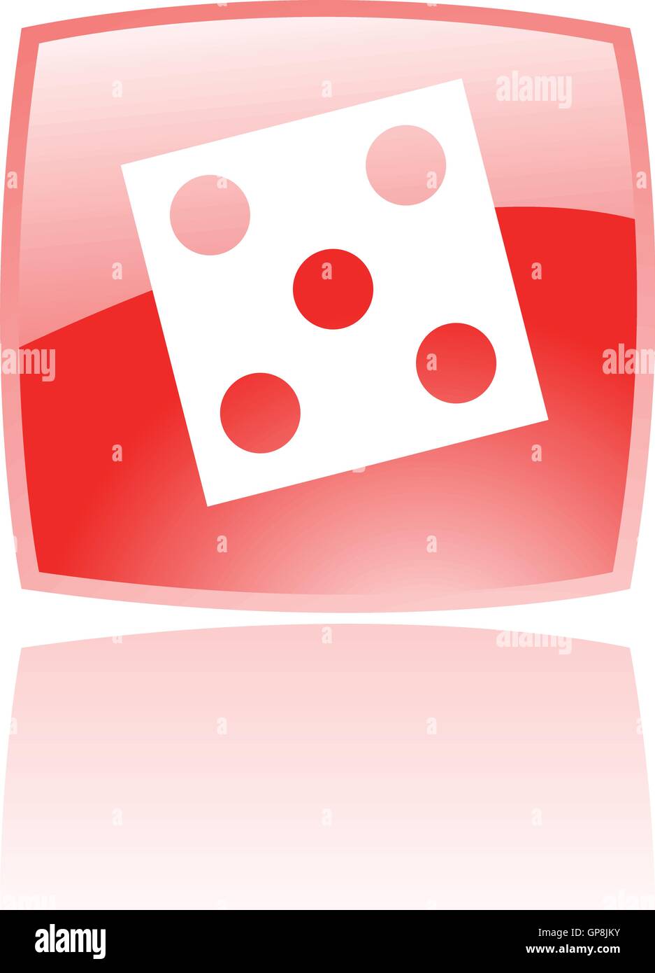 Red dice isolated on white Stock Vector Image & Art - Alamy