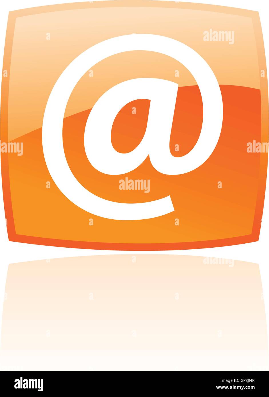 Orange envelope on white Stock Vector Images - Alamy