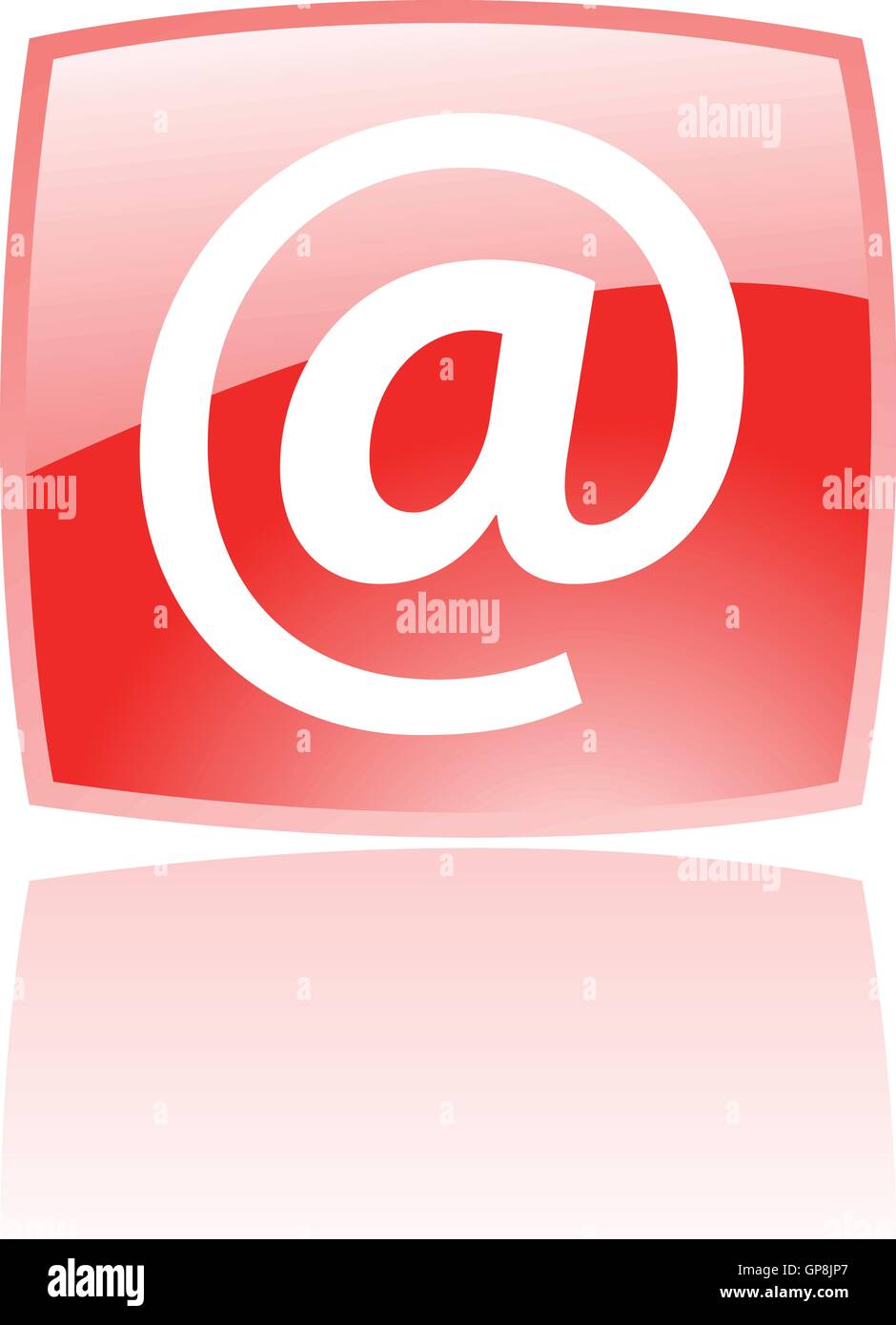 Red email isolated on white Stock Vector Image & Art - Alamy