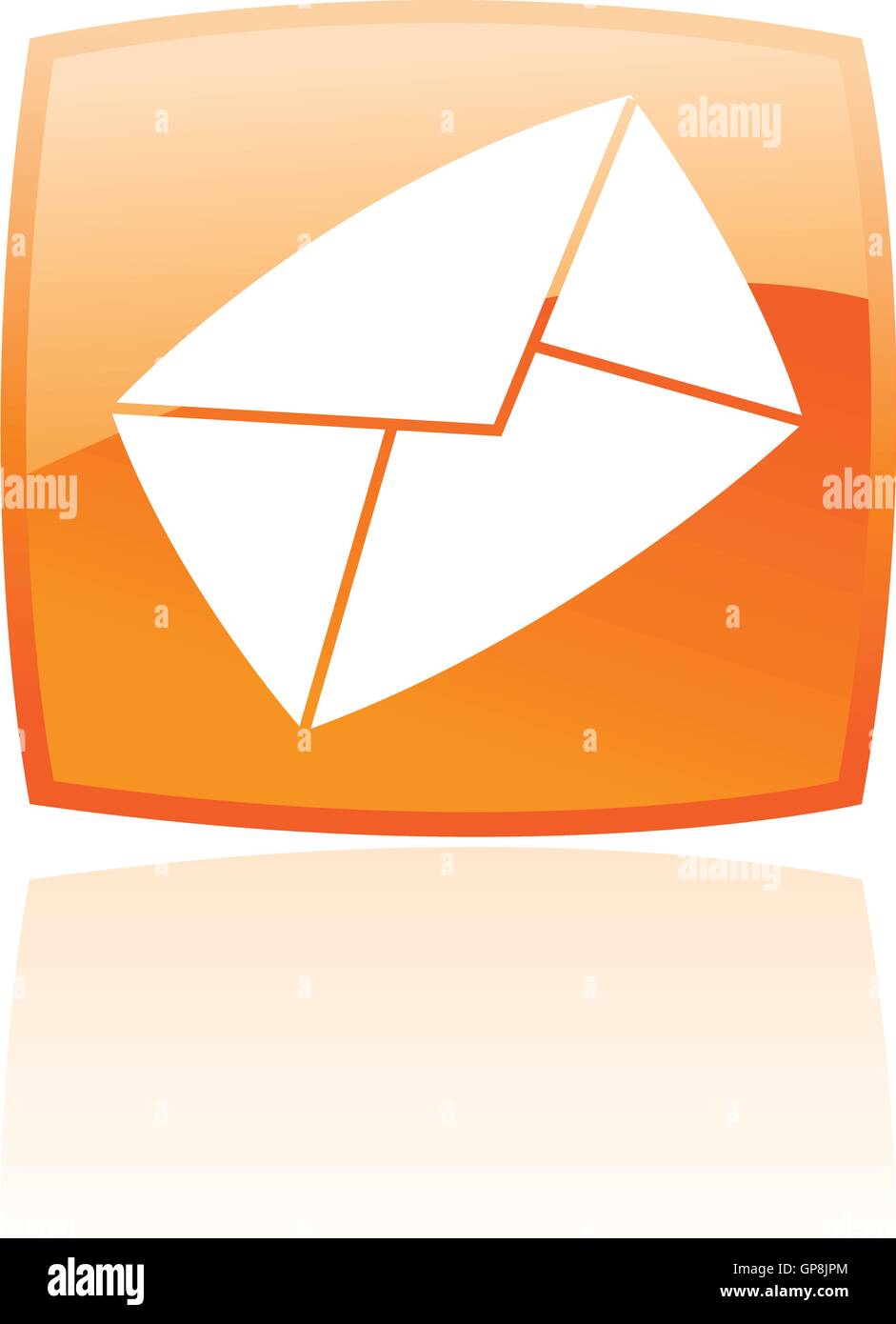 Orange envelope isolated on white Stock Vector Image & Art - Alamy