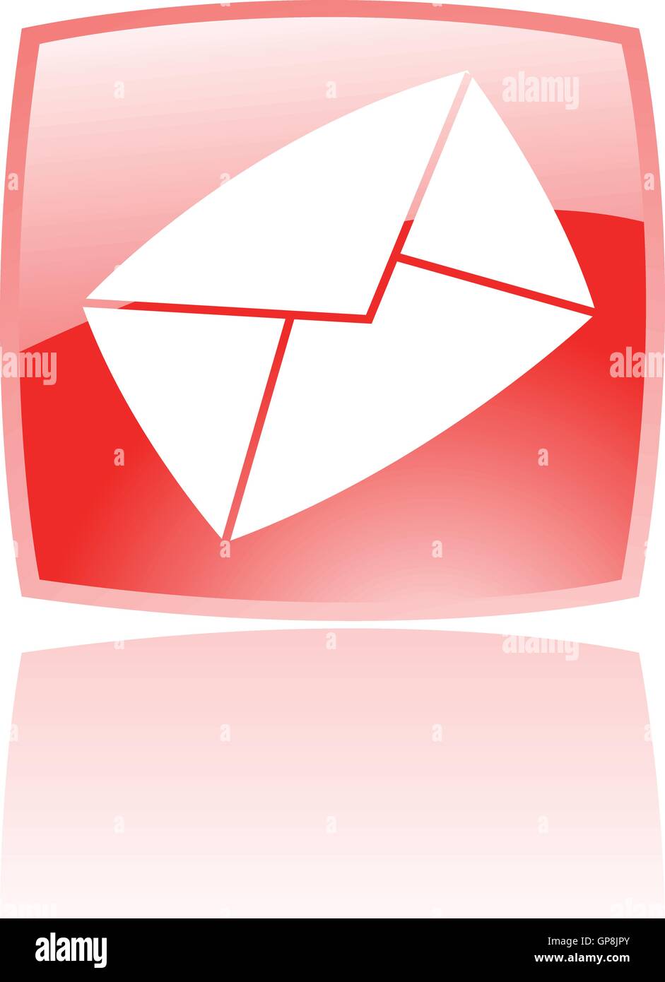 Red e mail symbol on white Stock Vector Images - Alamy