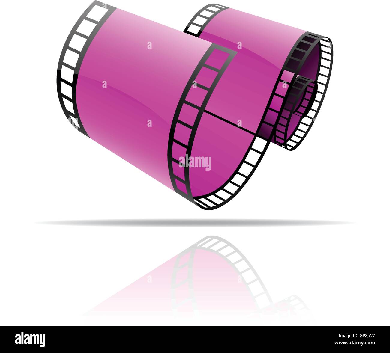 Purple film reel isolated on white Stock Vector Image & Art - Alamy
