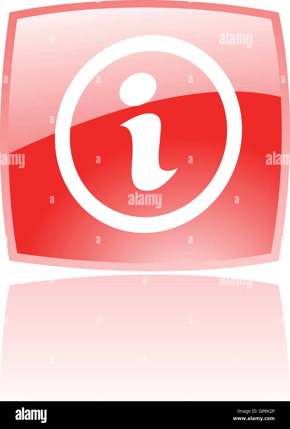 Glossy info in red button isolated on white Stock Vector Image & Art ...