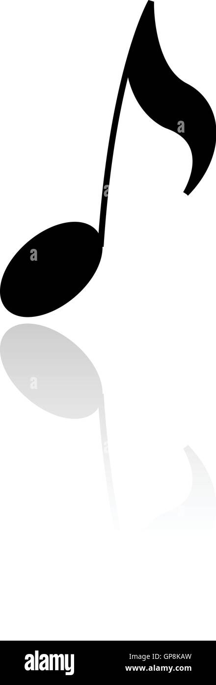 Black musical note isolated on white Stock Vector Image & Art - Alamy