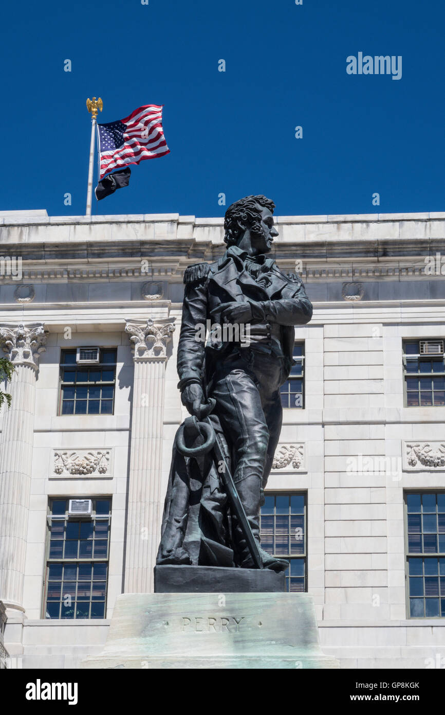 Commodore Oliver Perry Statue at the State House in Providence, Rhode ...