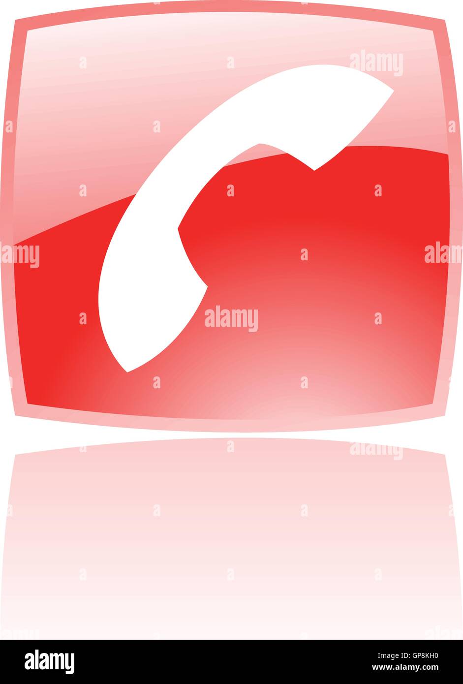 Red telephone receiver isolated on Stock Vector Images - Alamy