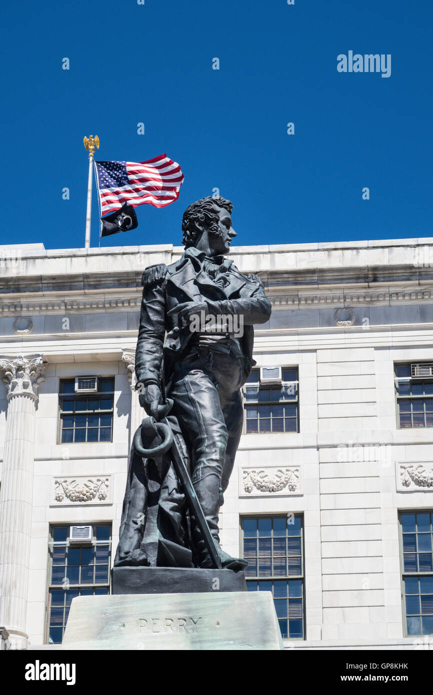 Commodore Oliver Perry Statue at the State House in Providence, Rhode ...