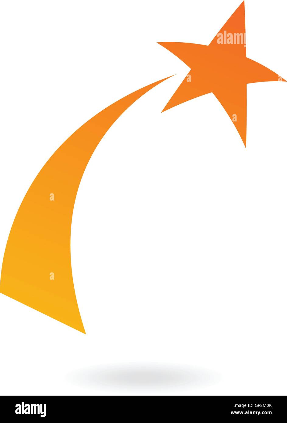 Orange shooting star isolated on white Stock Vector Image & Art - Alamy