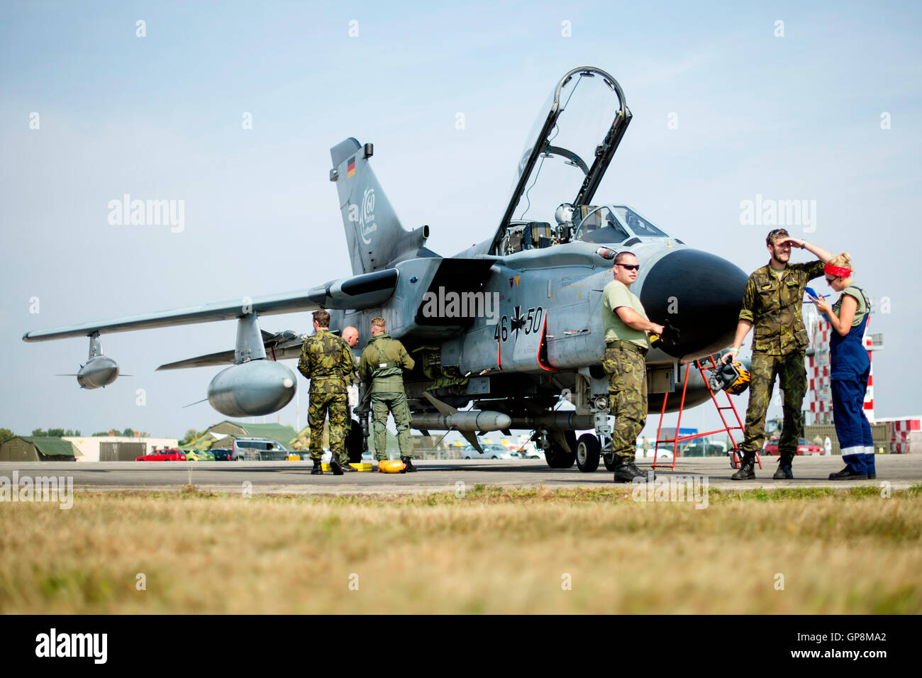 PA200 Tornado fighter aircraft from Germany prior to the Air show CIAF ...