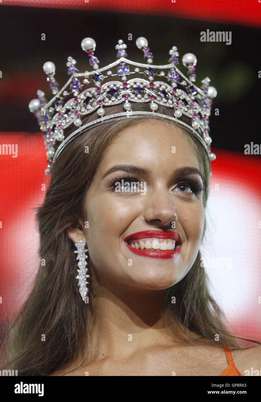 Kiev, Ukraine. 2nd Aug, 2016. 18-year-old OLEXANDRA KUCHERENKO, winner ...