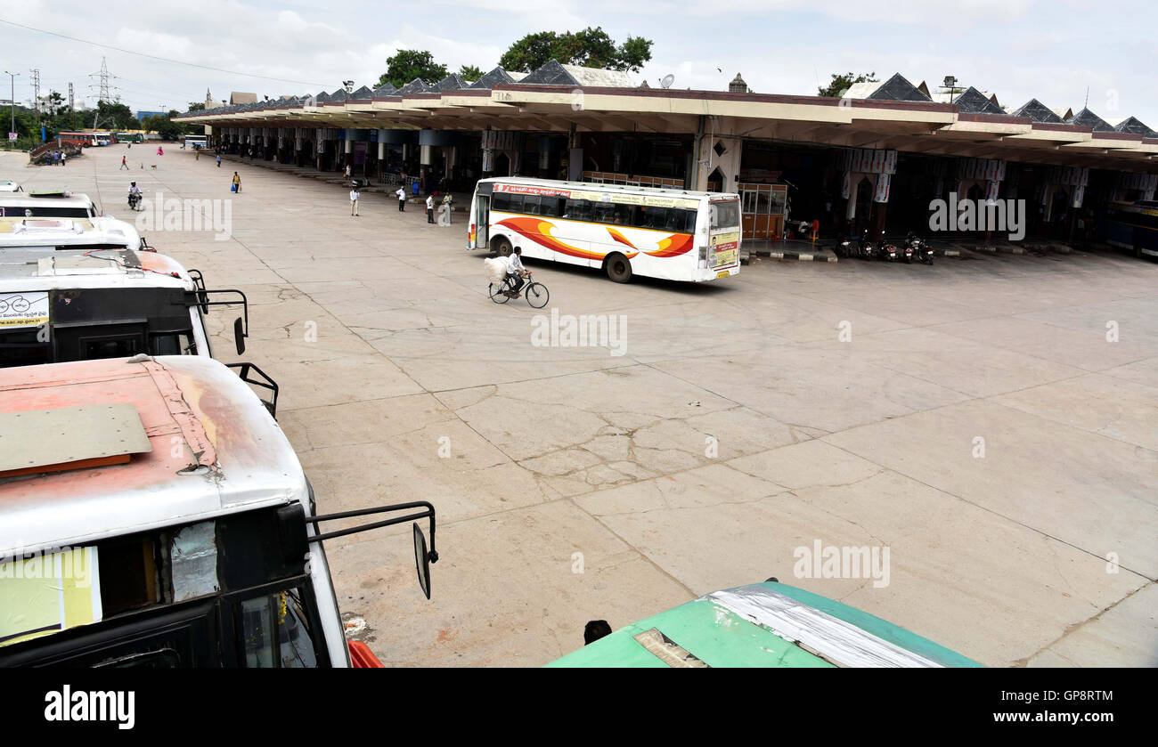 Hyderabad, India. 2nd Sep, 2016. A view of the Mahatma Gandhi bus ...