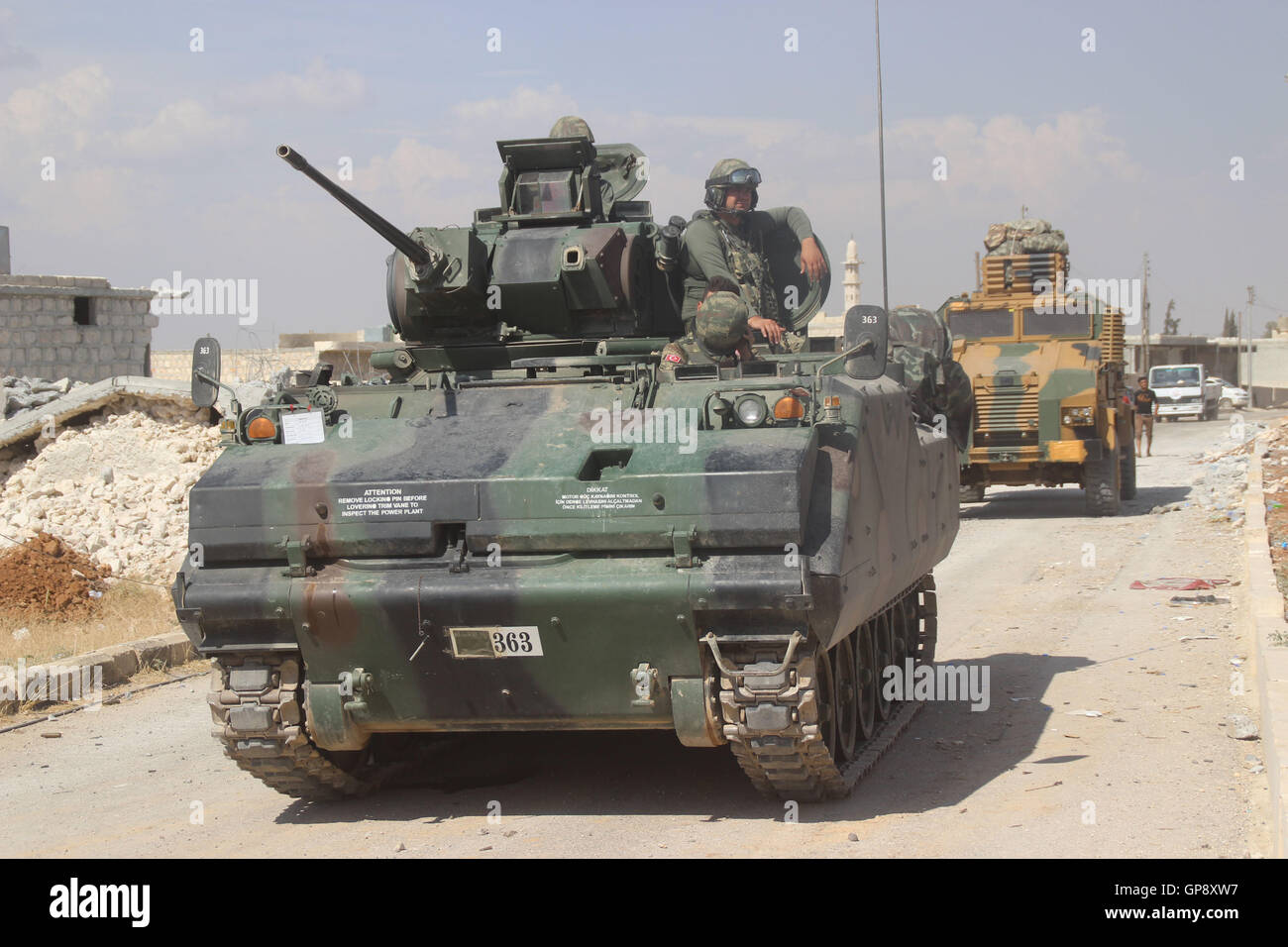 Al-Rai, Syria. 3rd September, 2016. The second stage of the Daer Furat ...
