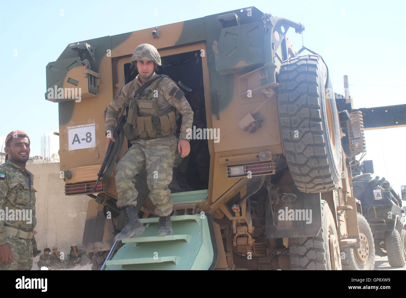 Al-Rai, Syria. 3rd September, 2016. The second stage of the Daer Furat ...