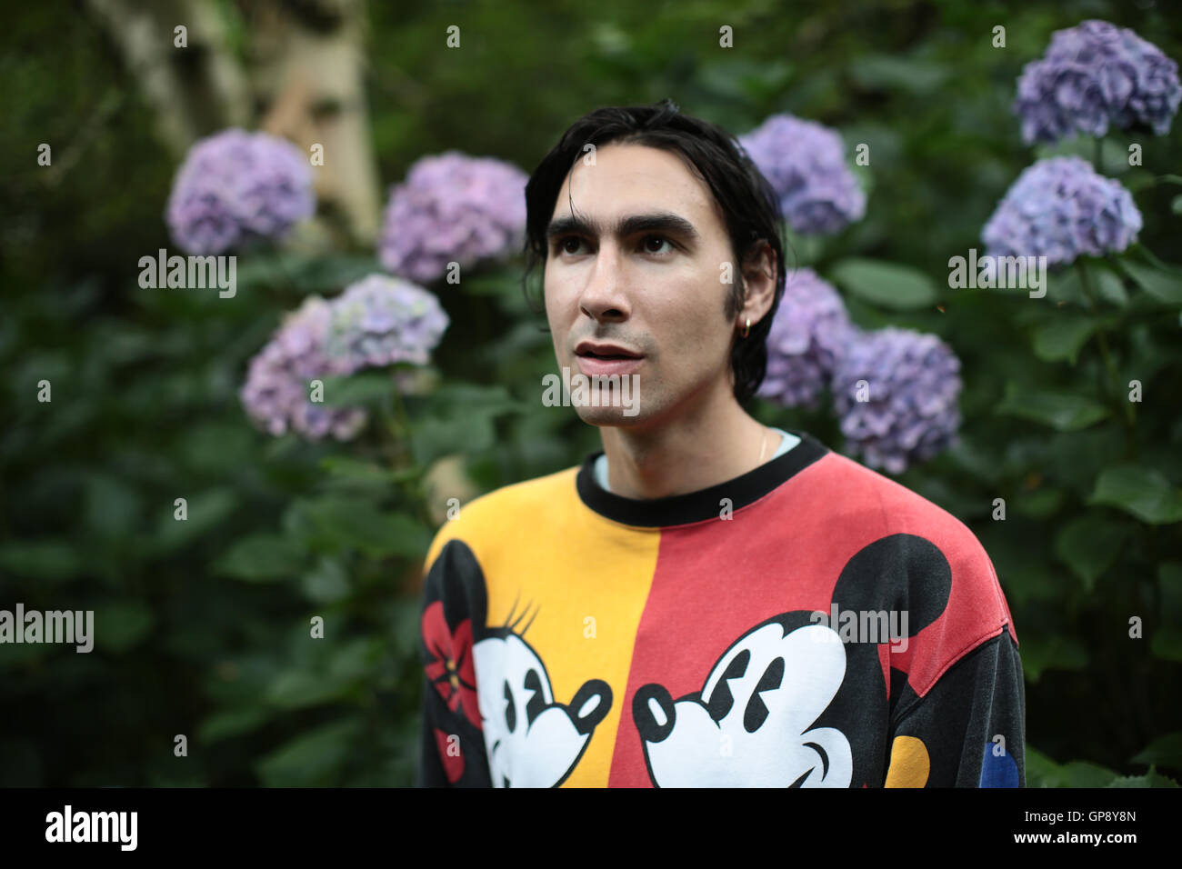 Dorset, UK. 2nd September, 2016. EXCLUSIVE: Oscar Scheller posing for ...