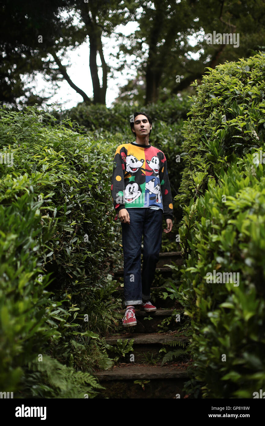 Dorset, UK. 2nd September, 2016. EXCLUSIVE: Oscar Scheller posing for ...