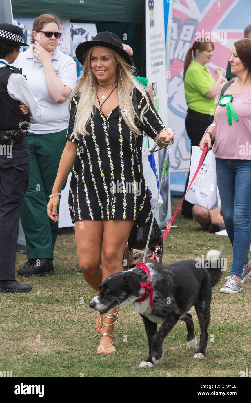London, UK. 3 September 2016. Pictured: Chloe Meadows. Hundreds of dogs ...