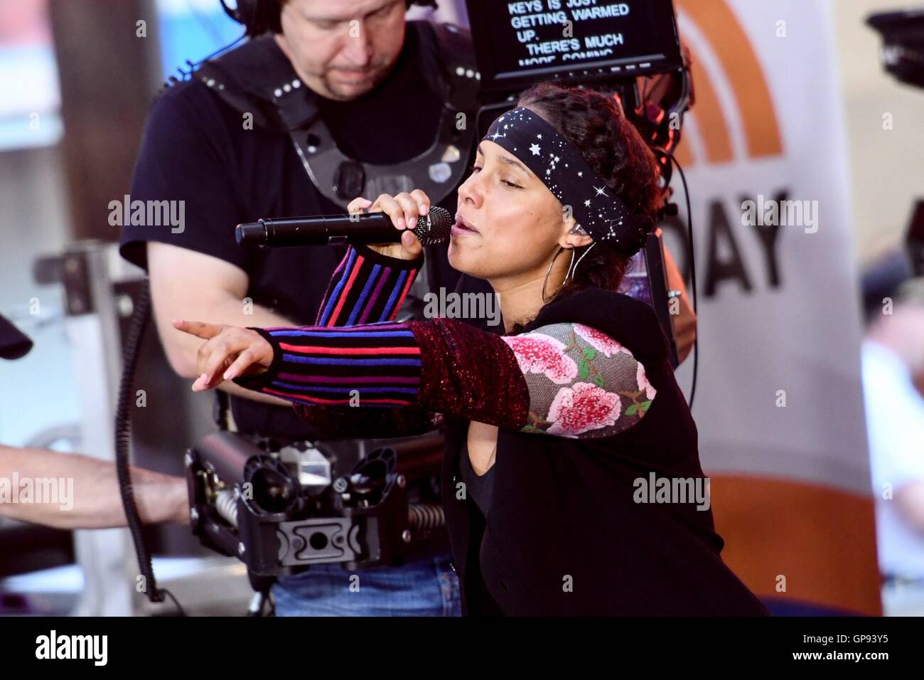 New York, NY, USA. 2nd Sep, 2016. Alicia Keys on stage for NBC Today ...