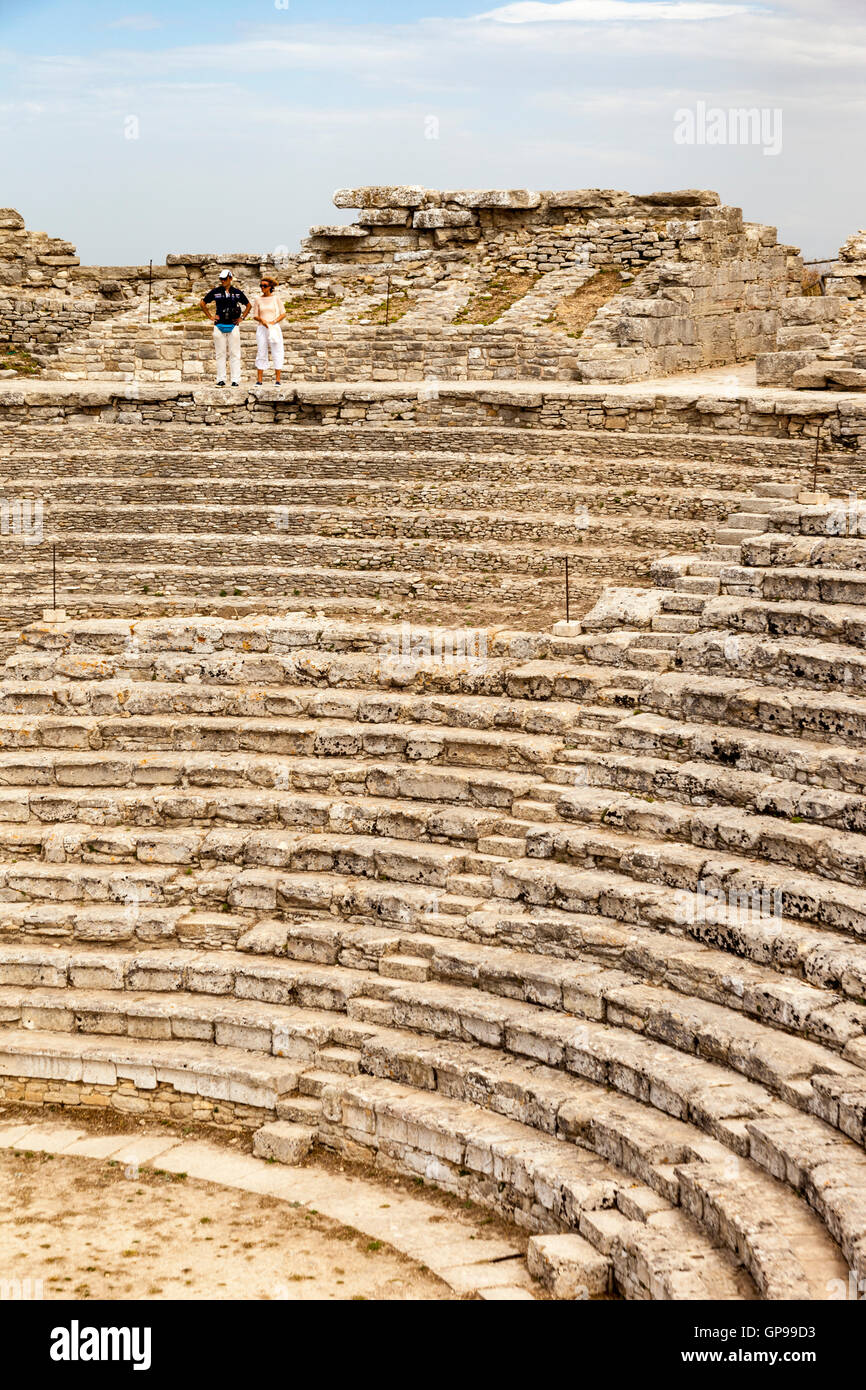 The Amphitheatre, Segesta Archaeological Site, Segesta, Province of ...