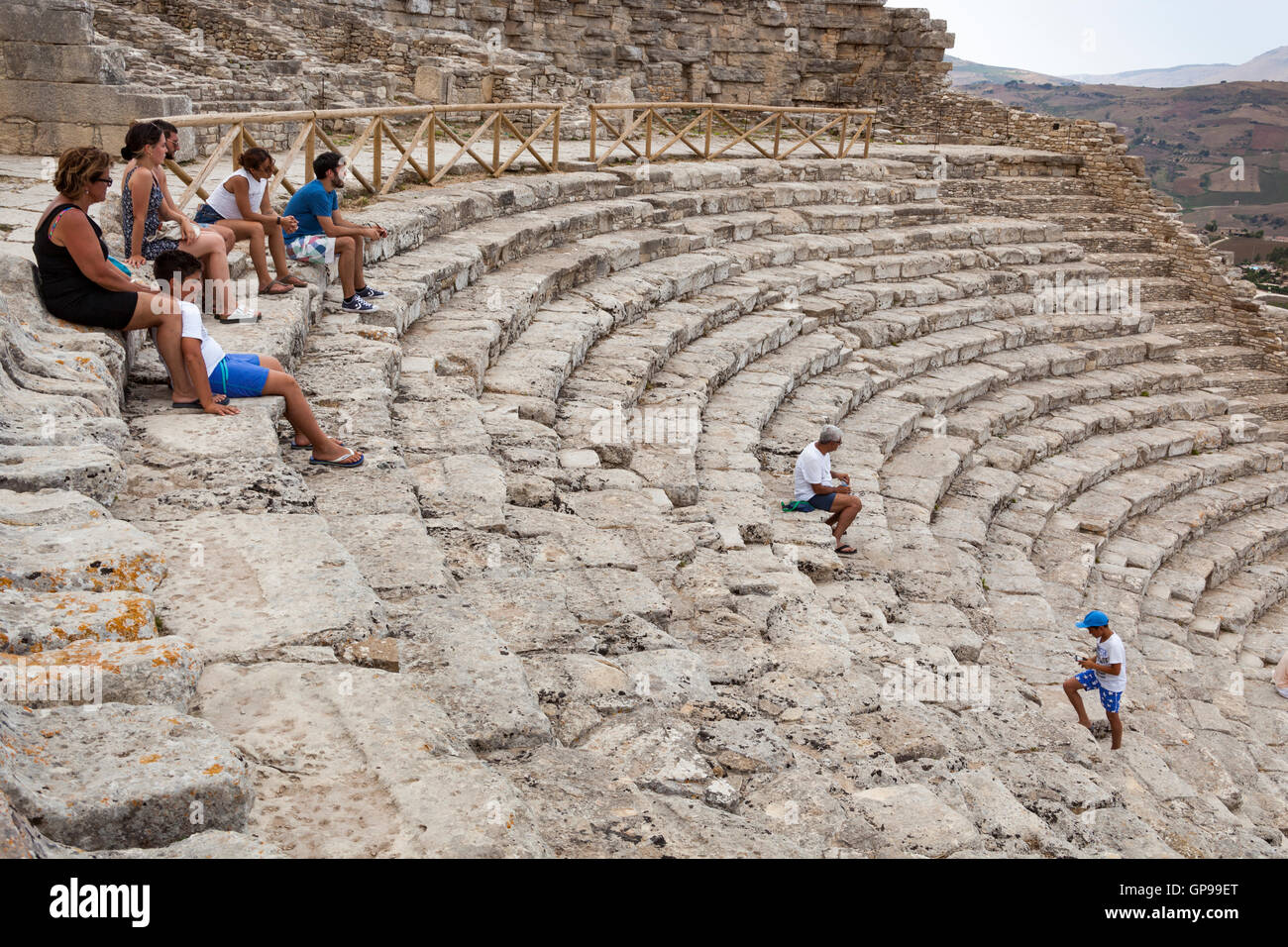 The Amphitheatre, Segesta Archaeological Site, Segesta, Province of ...