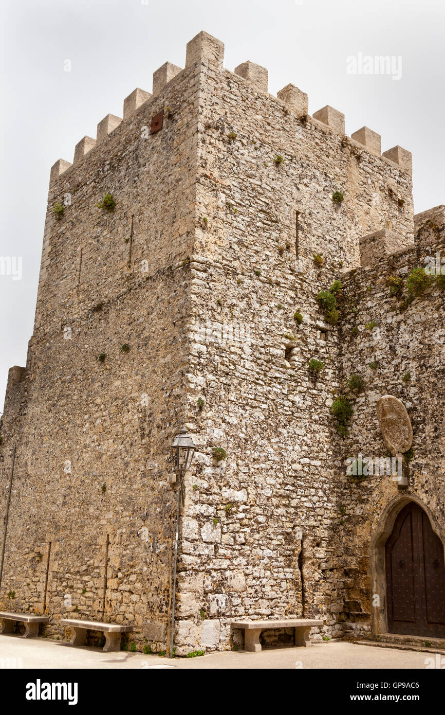 Torri Pepoli, a tower within Torri Del Balio, Erice, near Trapani ...