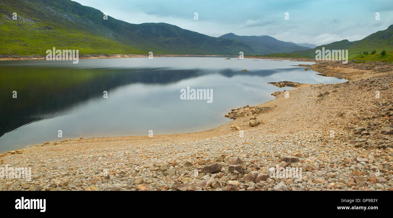 Scottish landscape with loch and mountains. Horizontal Stock Photo - Alamy