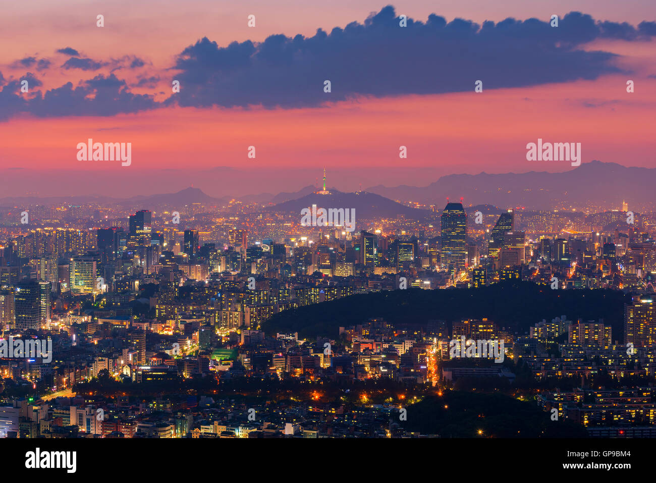Seoul City Skyline, The best view of South Korea Stock Photo - Alamy