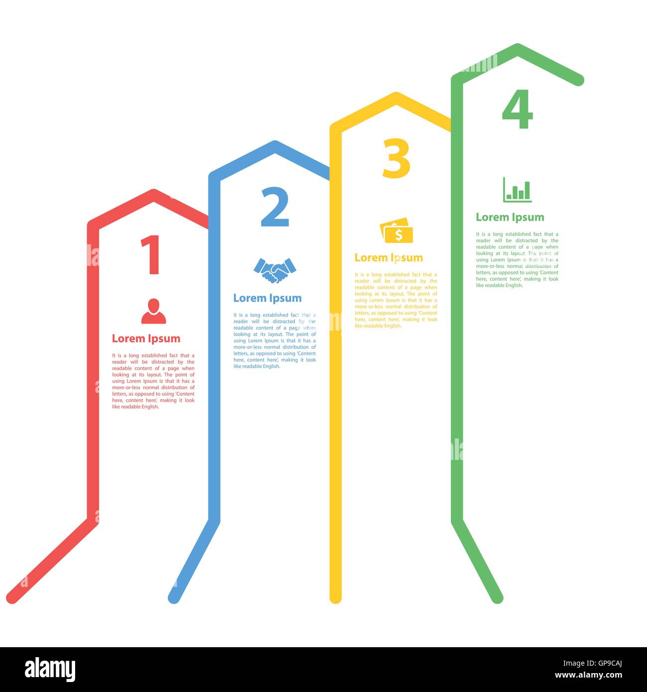 [EPS10] four steps sequence infographic layout concept vector ...
