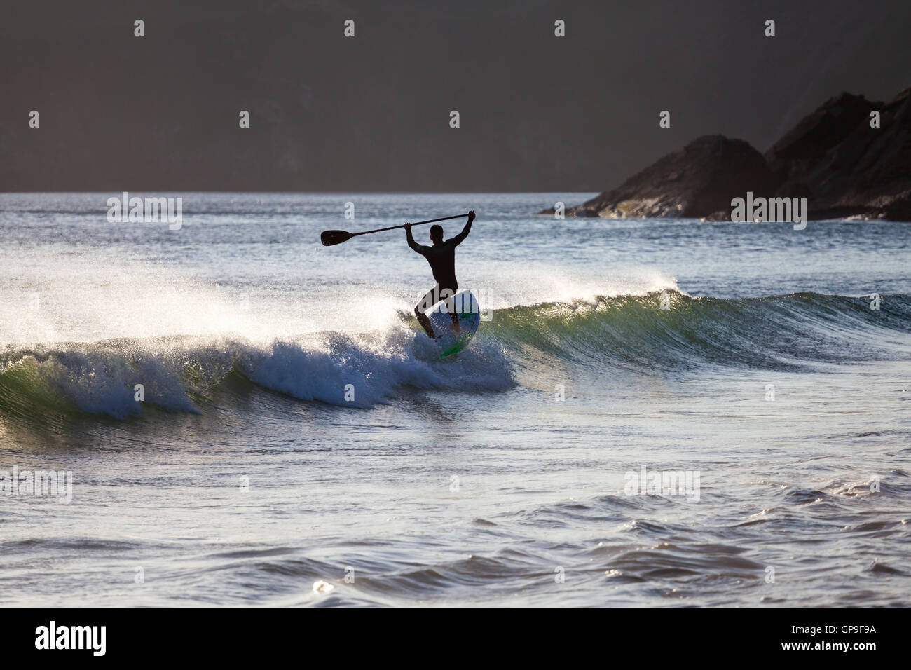 Surfer in West Wales, UK Stock Photo - Alamy