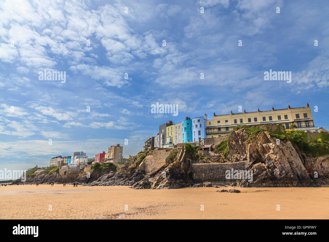 Tenby beach in Pembrokeshire, Wales Stock Photo - Alamy