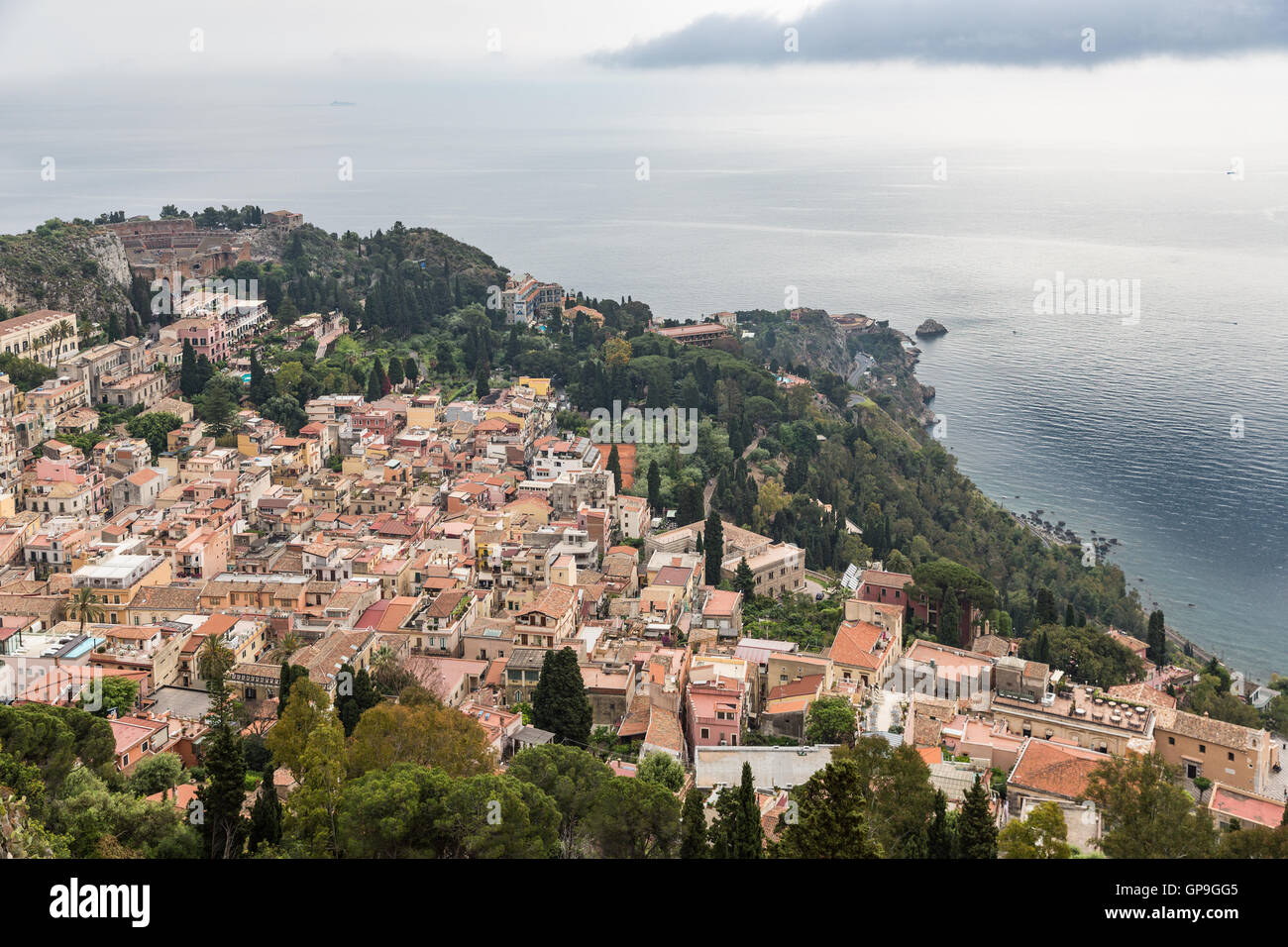 Aerial view of taormina hi-res stock photography and images - Alamy