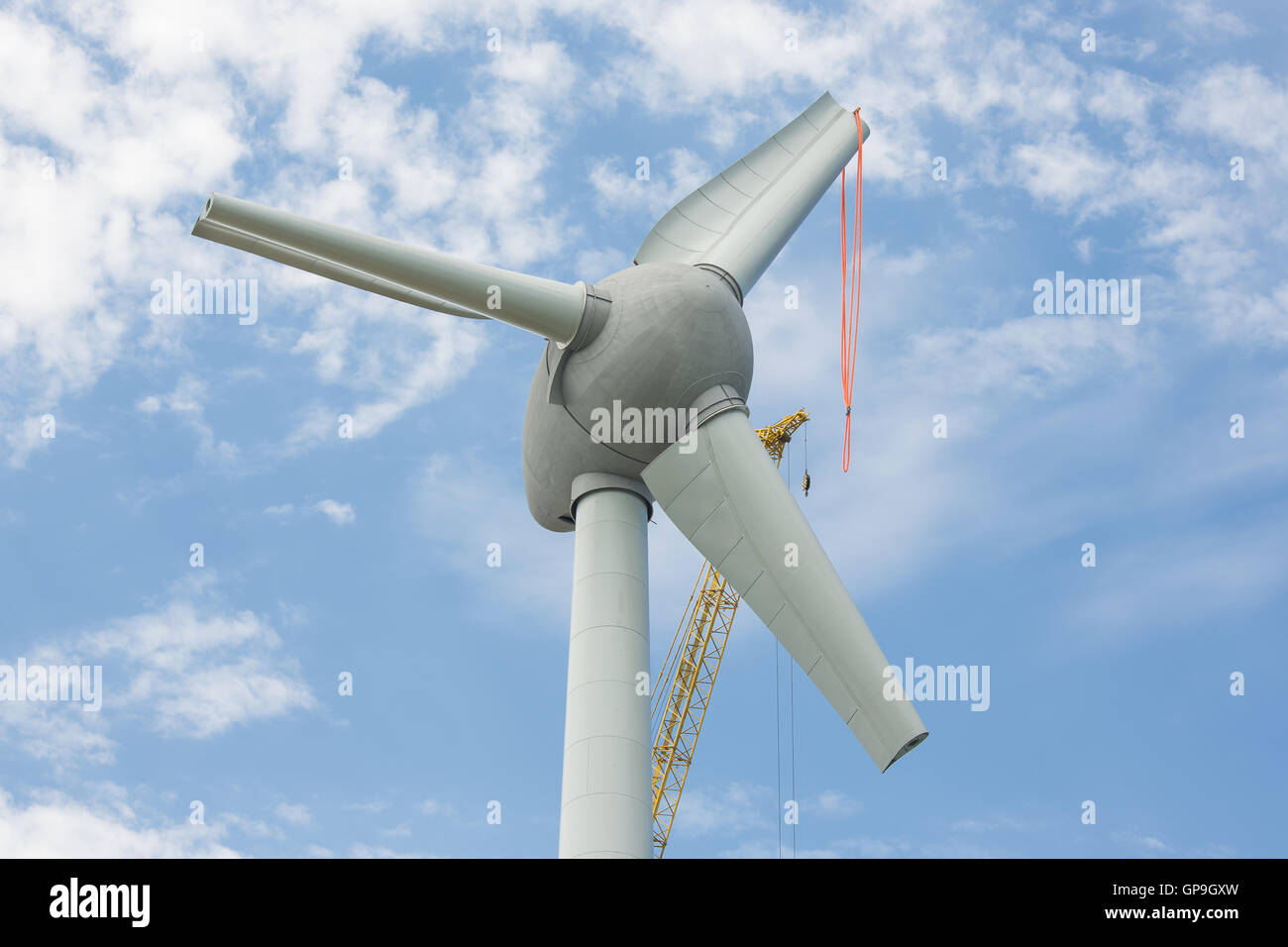 Wind Turbine With Green Wings Stock Illustration 230+ Wings Of A Mill