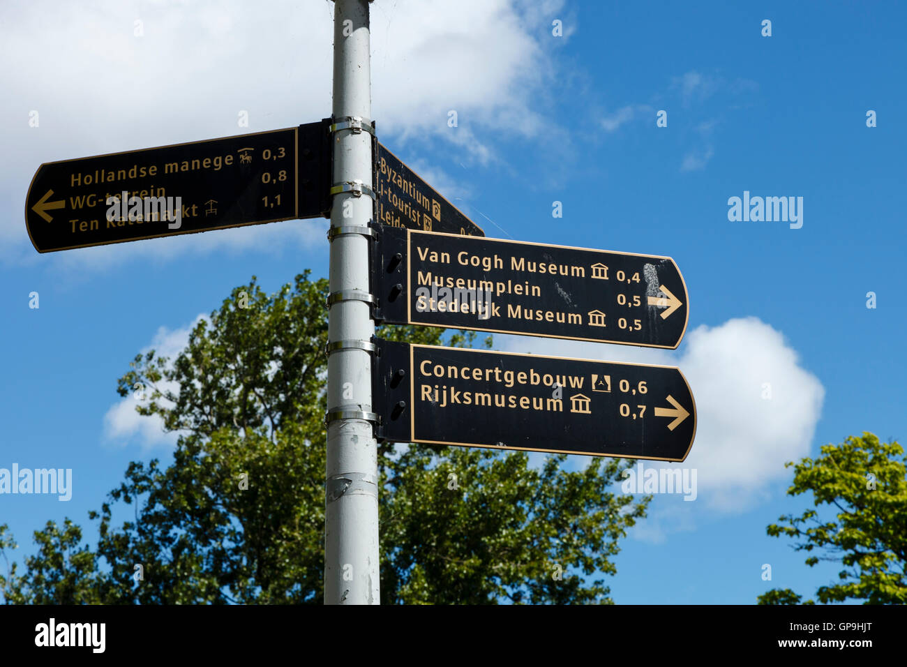 Netherlands signpost with directions hi-res stock photography and ...