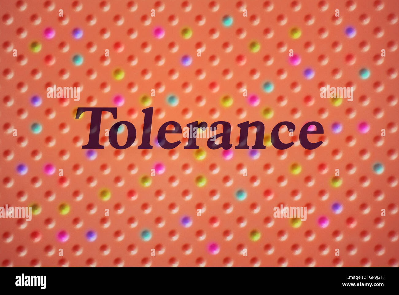 Word Tolerance written on abstract background with colorful bubbles ...