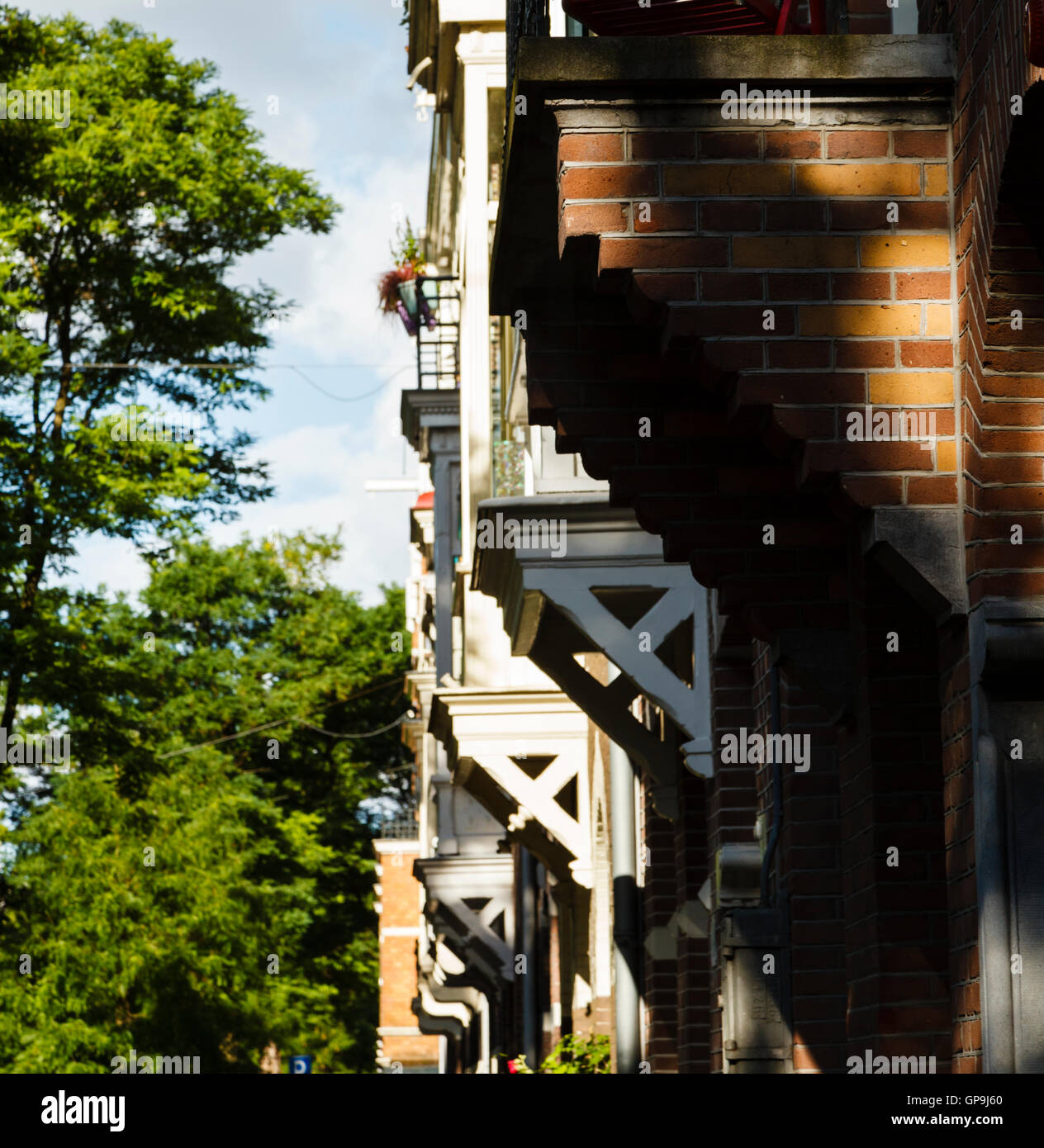 Typical bay window design features in Amsterdam Holland Nederlands ...