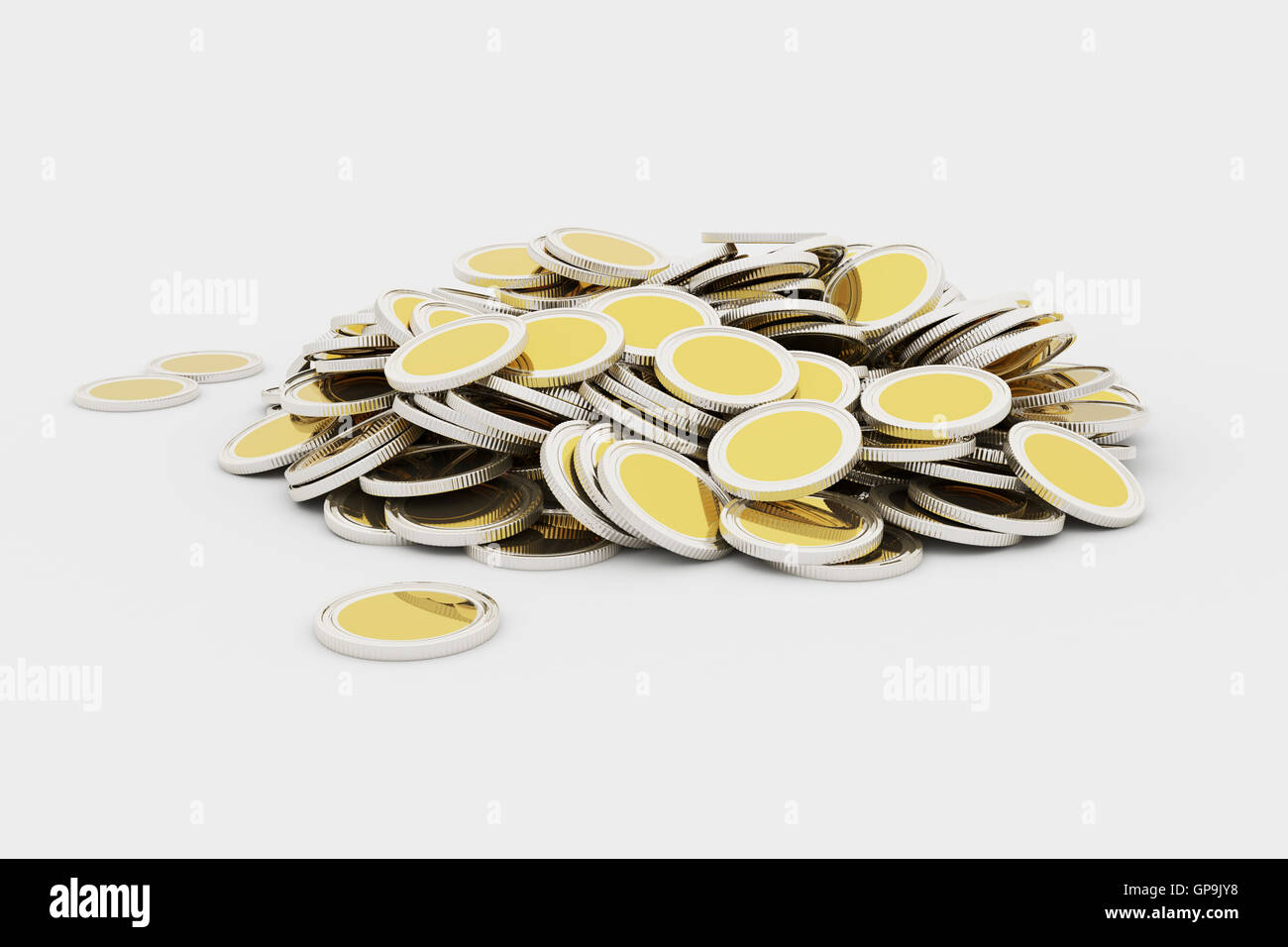 Golden coins pile Stock Photo - Alamy