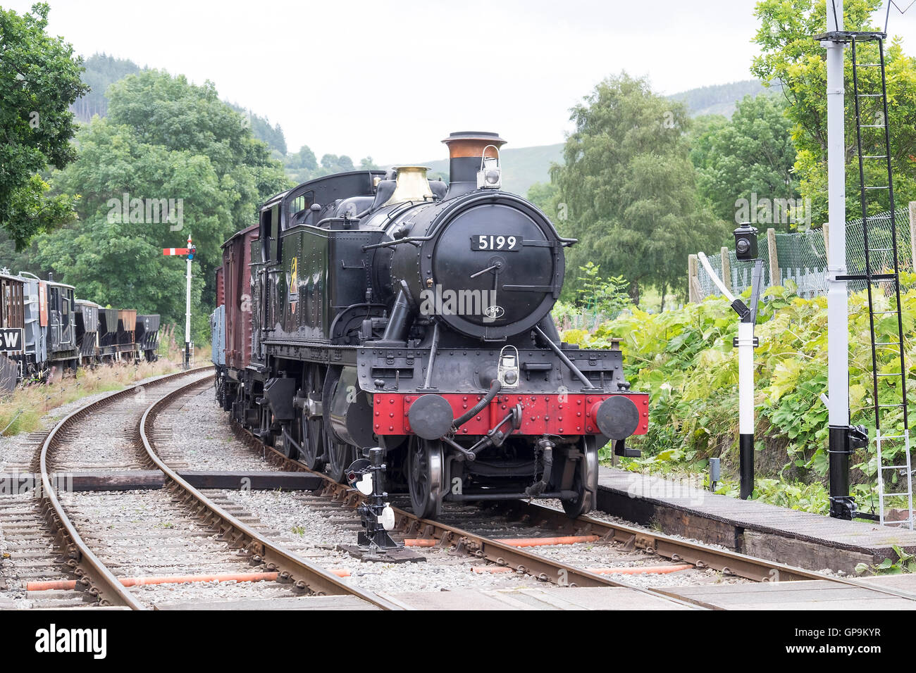 Black Steam Train on the Llangollen Railway Stock Photo - Alamy