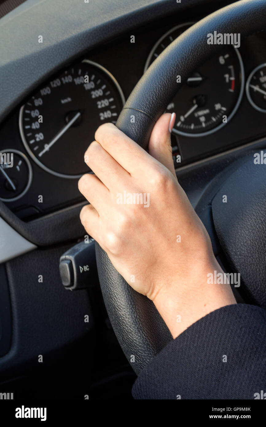 the hand of a girl in a car Stock Photo - Alamy
