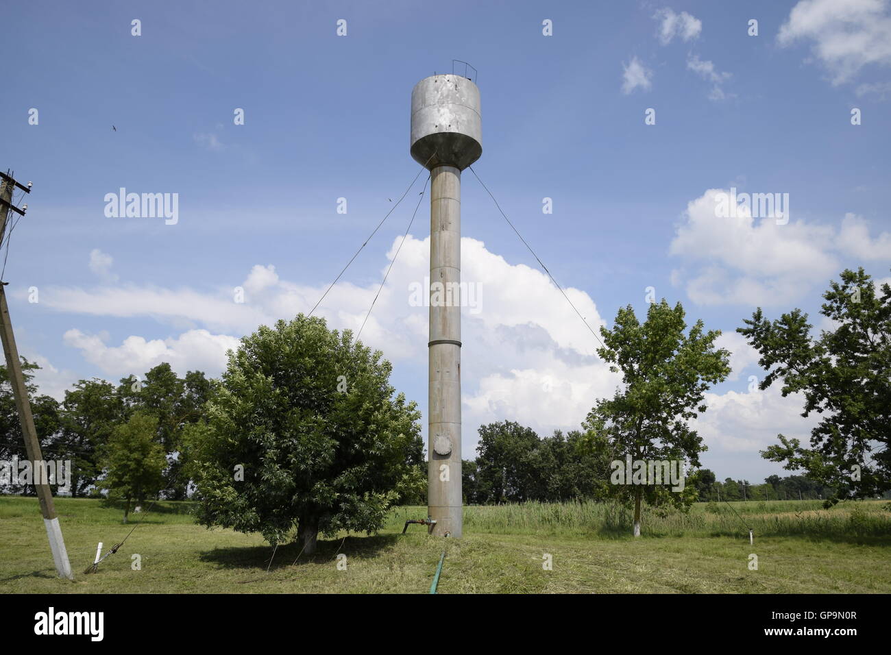 Rusty water tower Stock Photo - Alamy