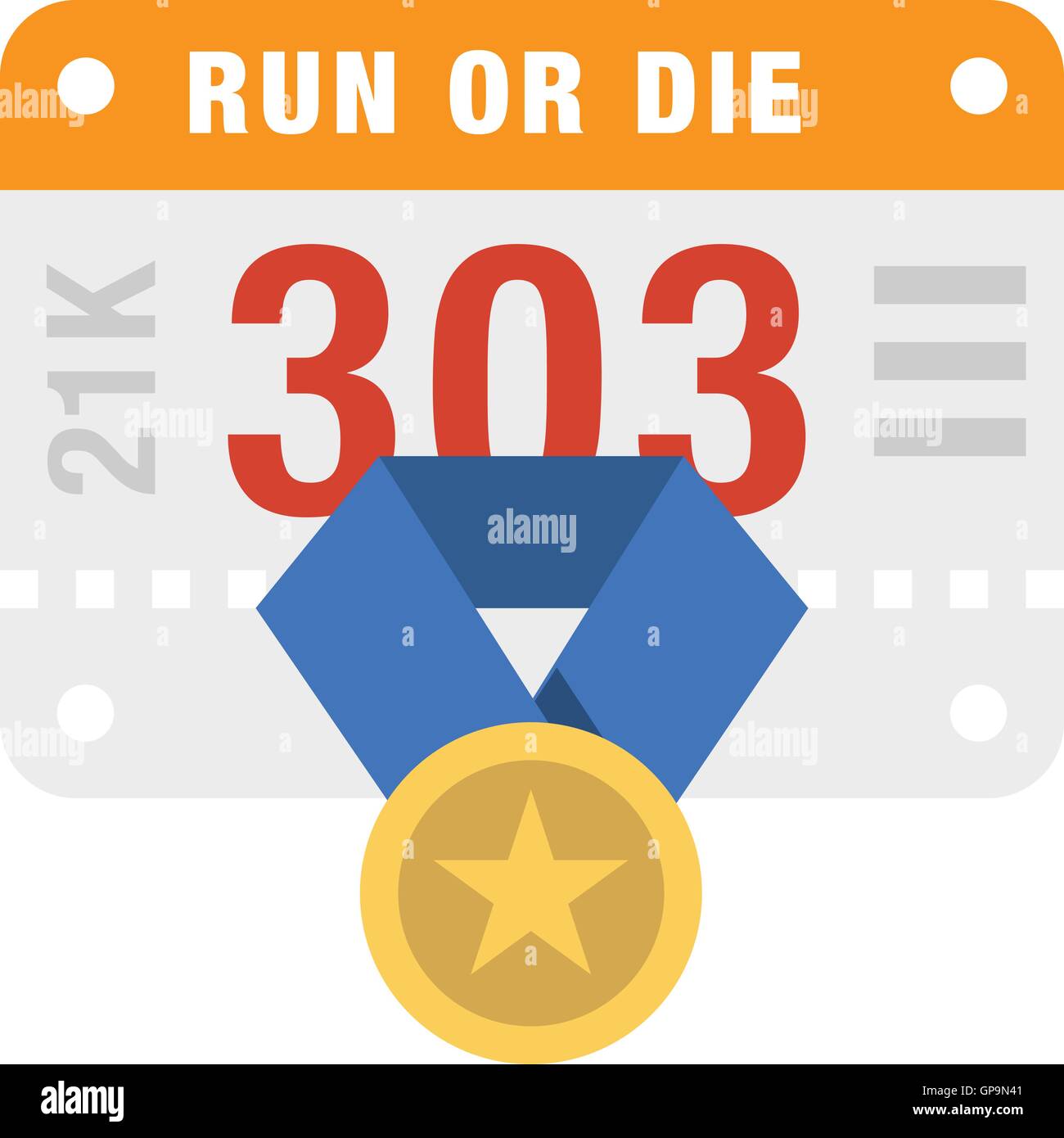 Half marathon running Stock Vector Images - Alamy