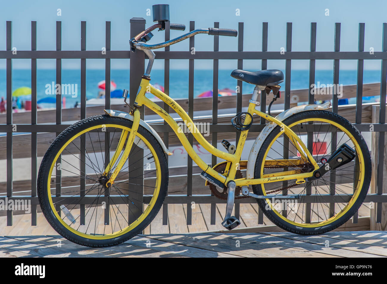 Bicycle at Beach Stock Photo - Alamy