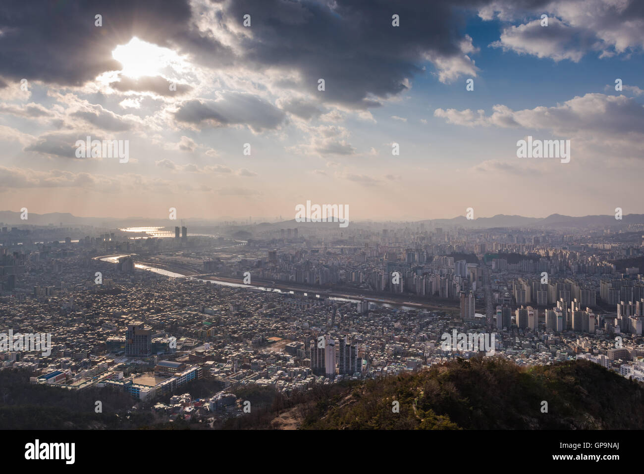 Seoul City Skyline, The best view of South Korea Stock Photo - Alamy