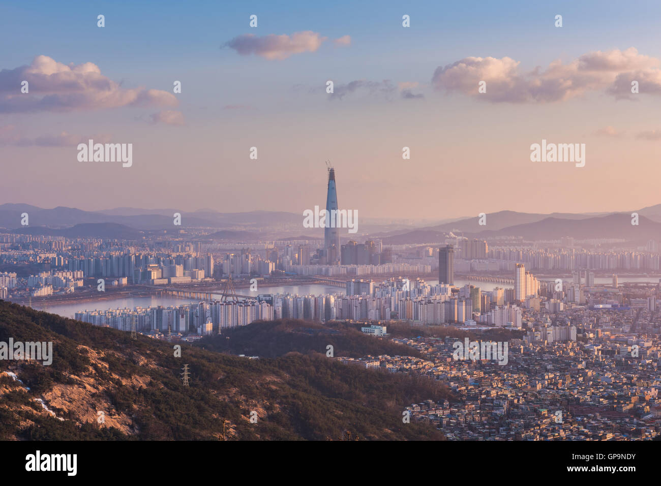 Seoul City Skyline, The best view of South Korea Stock Photo - Alamy