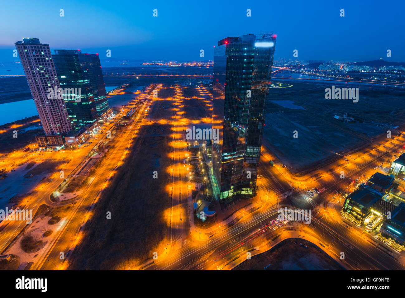 Centralpark at Night Incheon, South Korea Stock Photo - Alamy