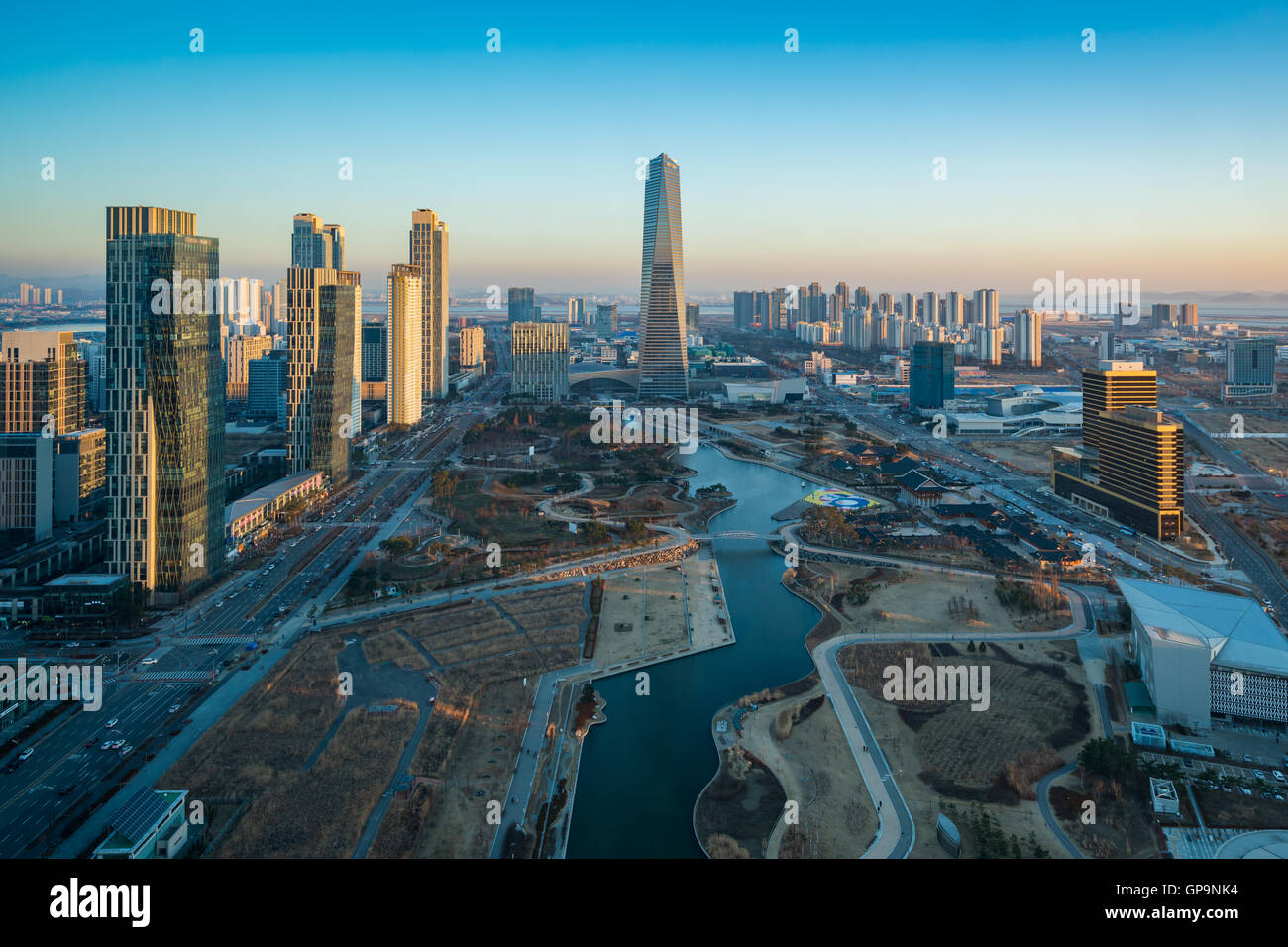 Korea,Songdo Central Park in Songdo International Business District ...