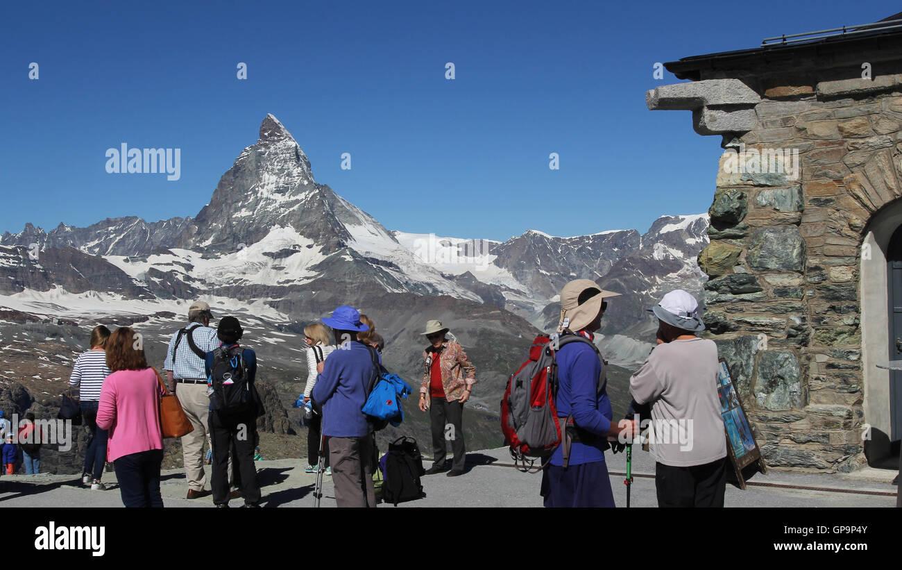 View of matterhorn from gornergrat hi-res stock photography and images ...