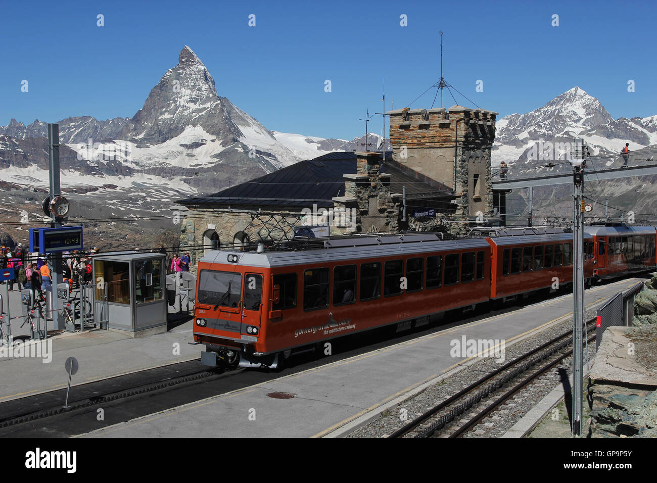 Gornergrat Mountain Railway Station Switzerland High Resolution Stock ...