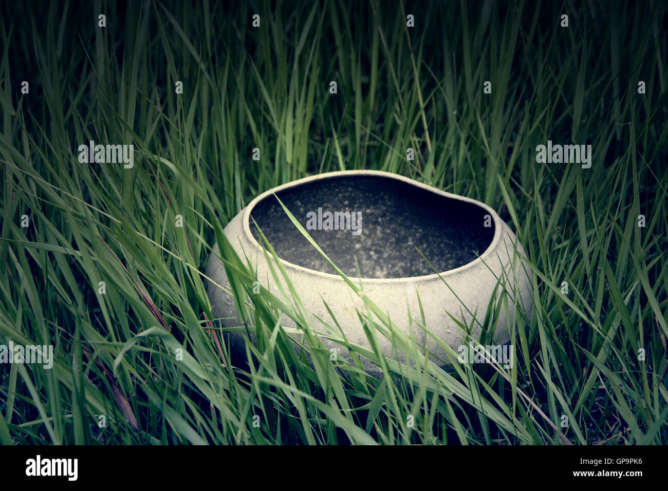 Empty cauldron on grass hi-res stock photography and images - Alamy