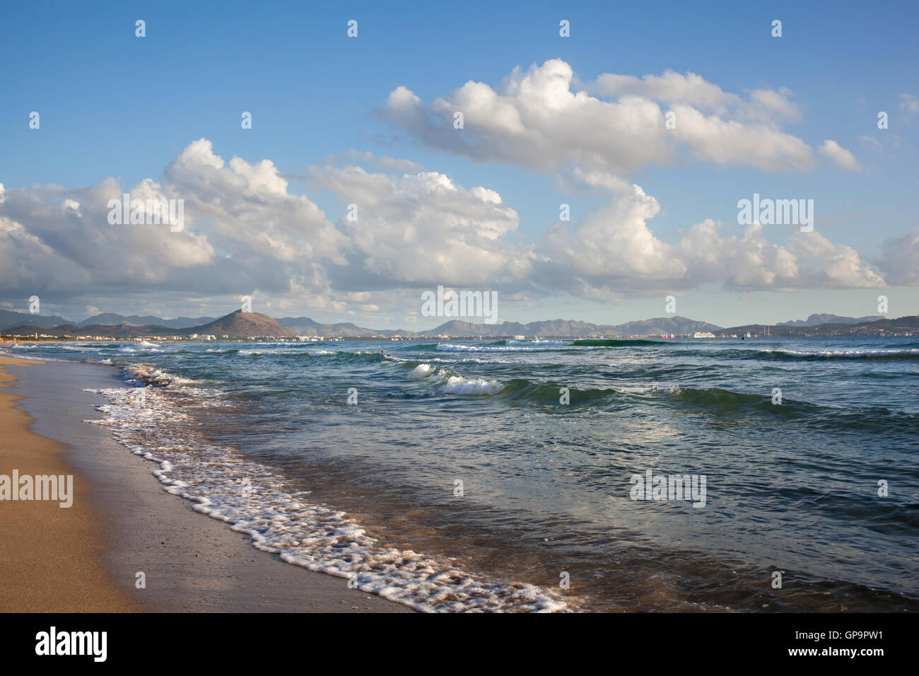Beach on Mallorca, Can Picafort Stock Photo - Alamy