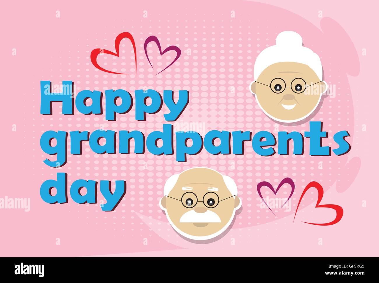 Grandfather With Grandmother Happy Grandparents Day Greeting Card ...