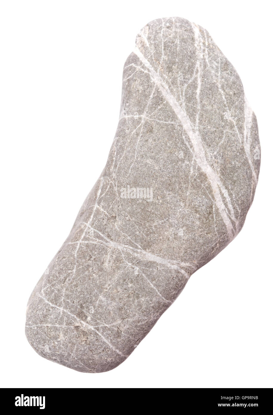 shaped foot stone isolated on white background Stock Photo - Alamy